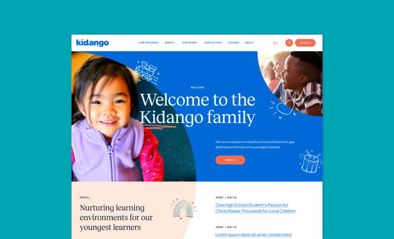 Kidango Nonprofit Branding & Website | Raygun